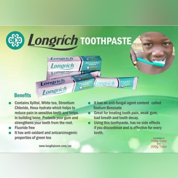 Longrich | Other | Longrich Toothpaste Whitetea Fluoride Free Deep ...